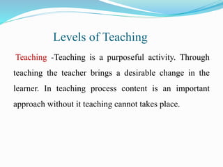PPT ON Level of Teaching Part-I by Ms. Pinky Saklani.pptx