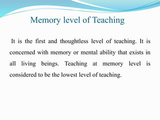 PPT ON Level of Teaching Part-I by Ms. Pinky Saklani.pptx