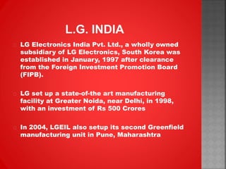 Presentation on LG | PPTX