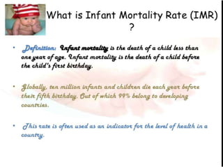 Ppt on life expectancy and infant mortality | PPTX