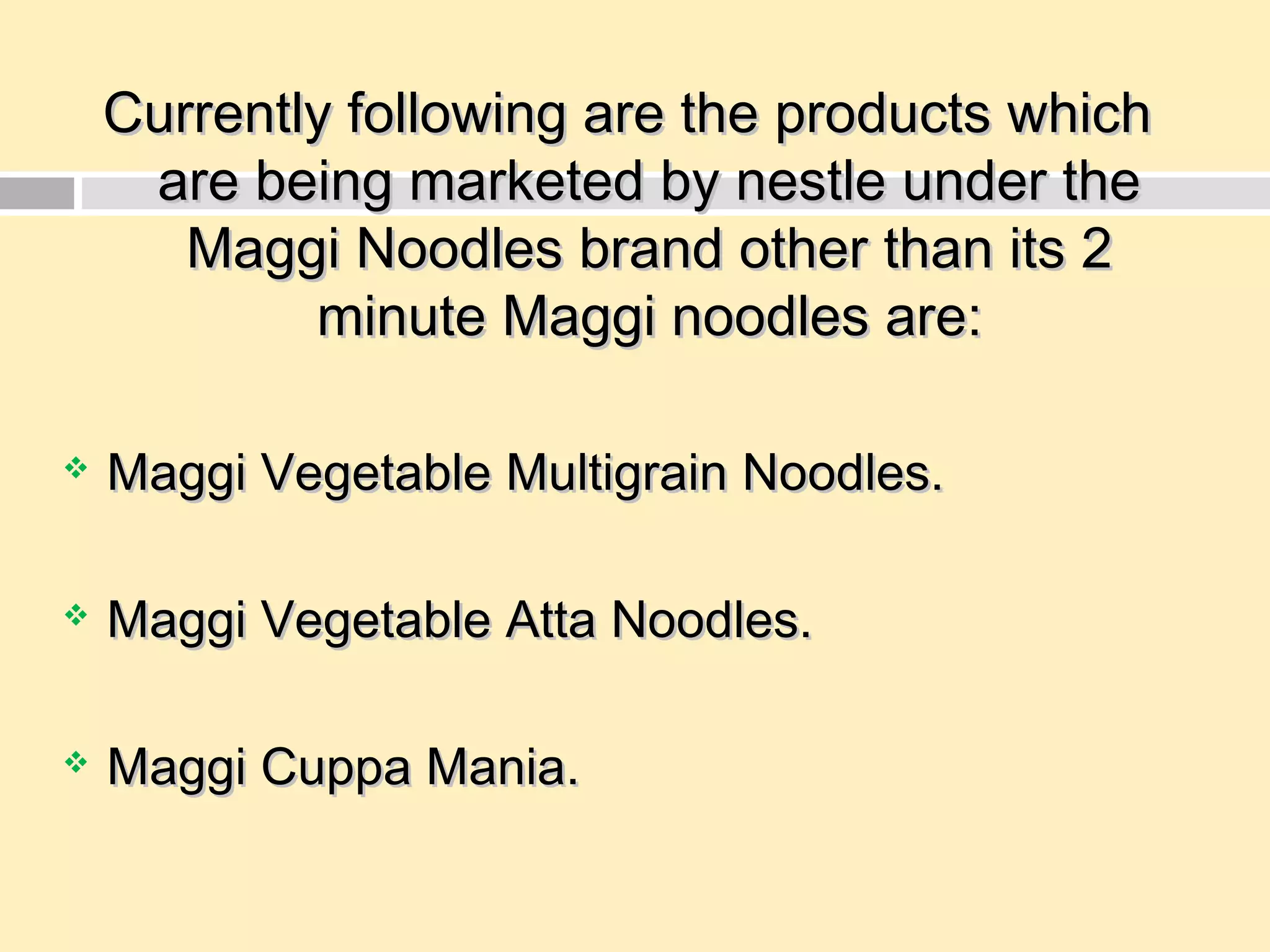 Ppt on maggi | PPT