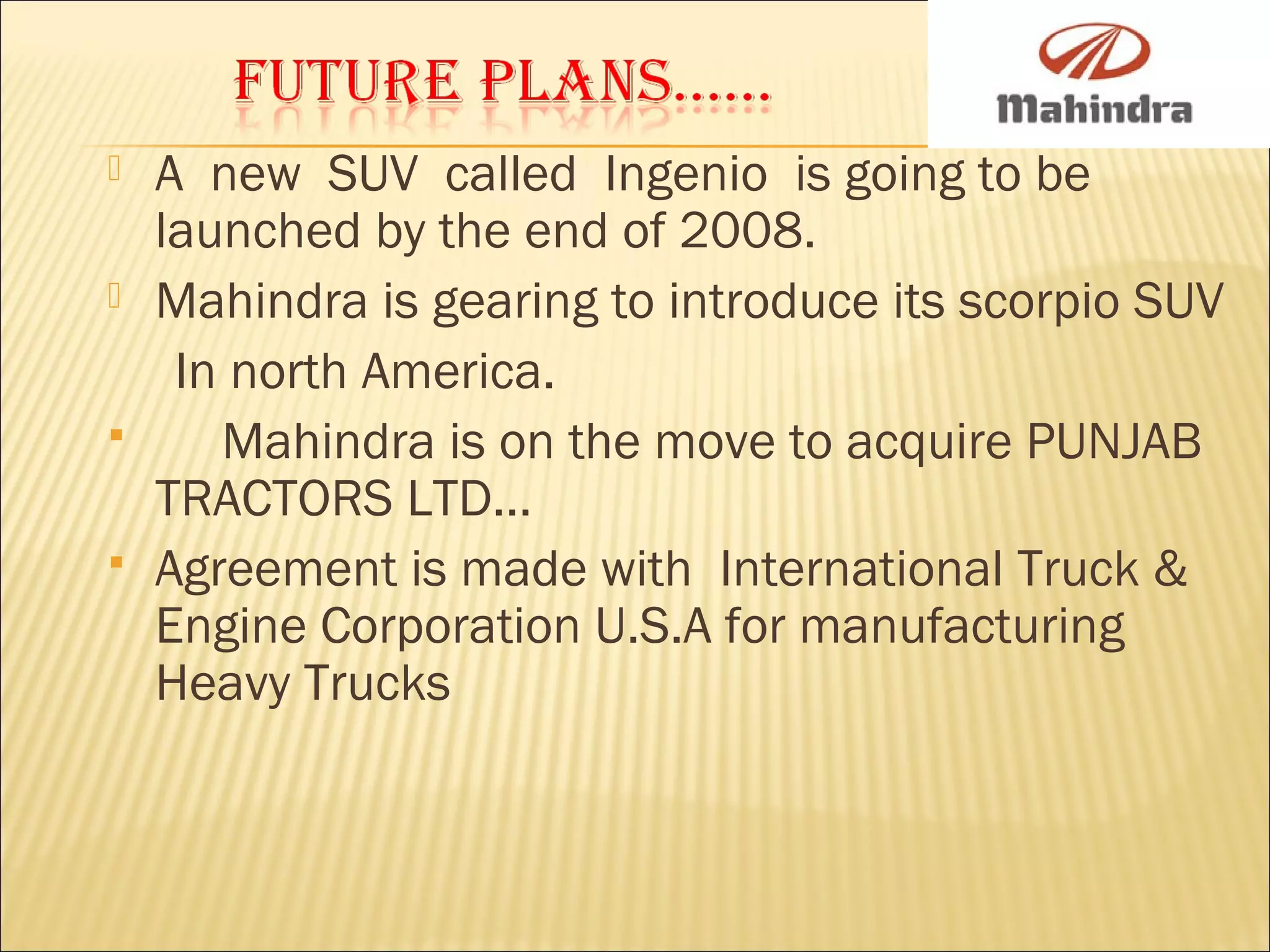 Ppt on mahindra | PPT