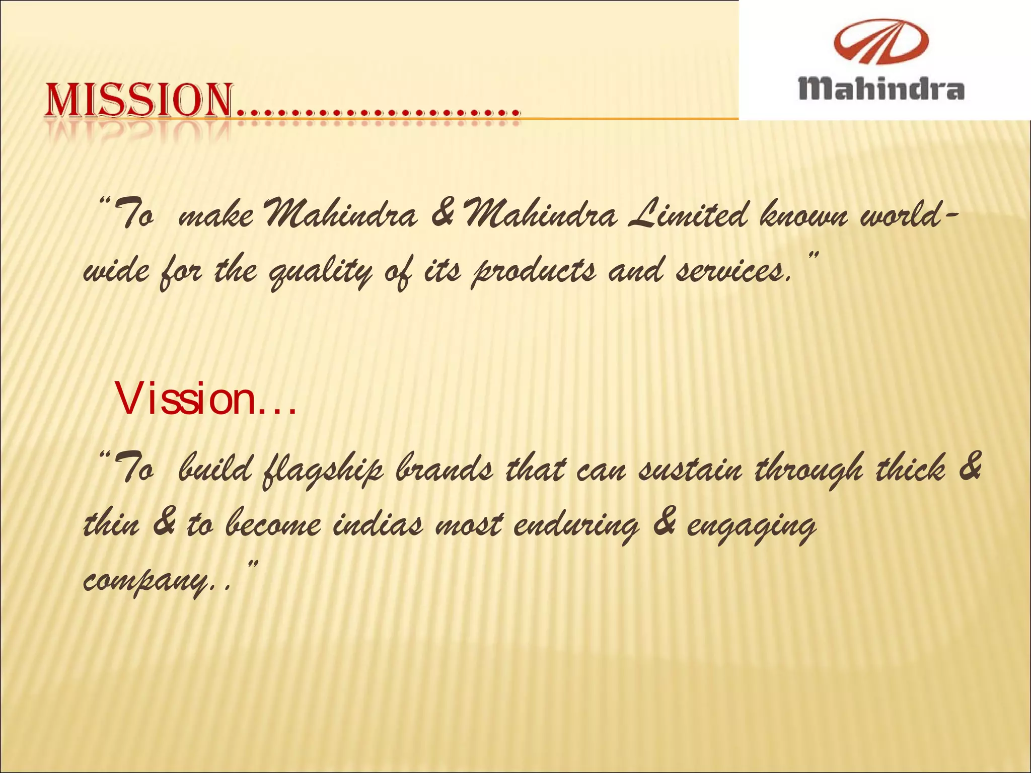 Ppt on mahindra | PPT