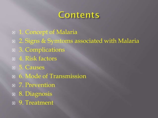 Ppt on malaria (1) | PDF