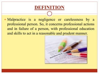 malpractice and negligence | PPTX