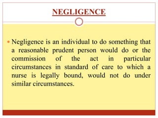 malpractice and negligence | PPTX