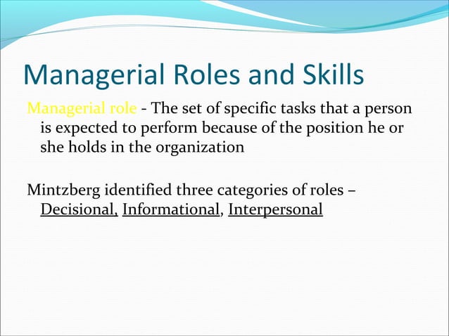 Ppt on managerial skills | PPT