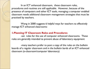 Ppt on managing it classrooms | PPT