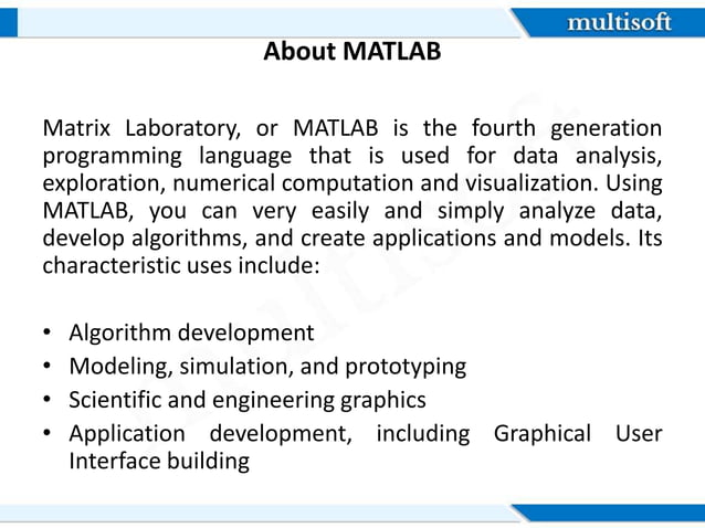 MATLAB Training Online | PPTX | Computing | Technology & Computing