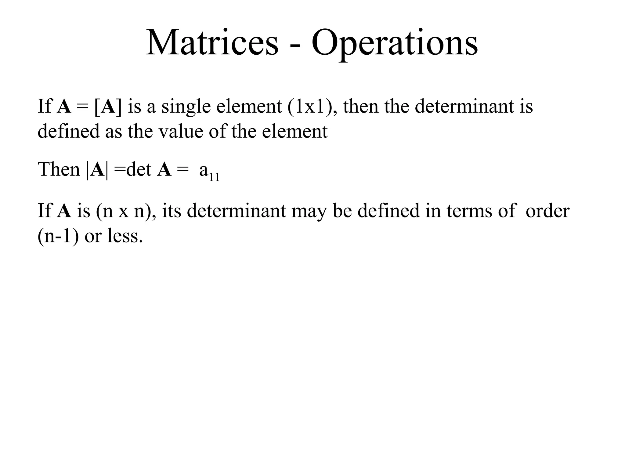 Ppt on matrices and Determinants | PPT