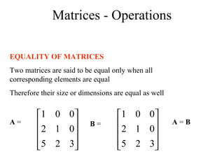 Ppt on matrices and Determinants | PPT