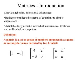 Ppt on matrices and Determinants | PPT