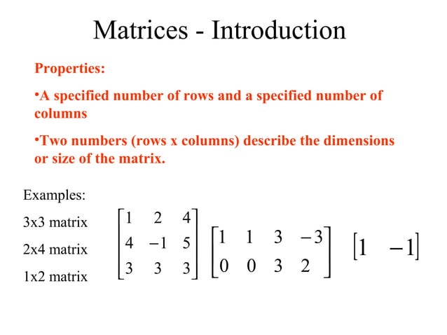 Ppt on matrices and Determinants | PPT
