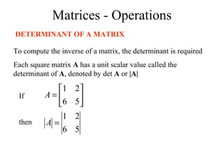 Ppt on matrices and Determinants | PPT