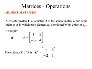 Ppt on matrices and Determinants | PPT