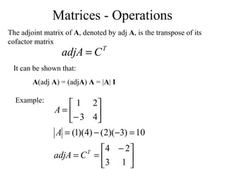 Ppt on matrices and Determinants | PPT