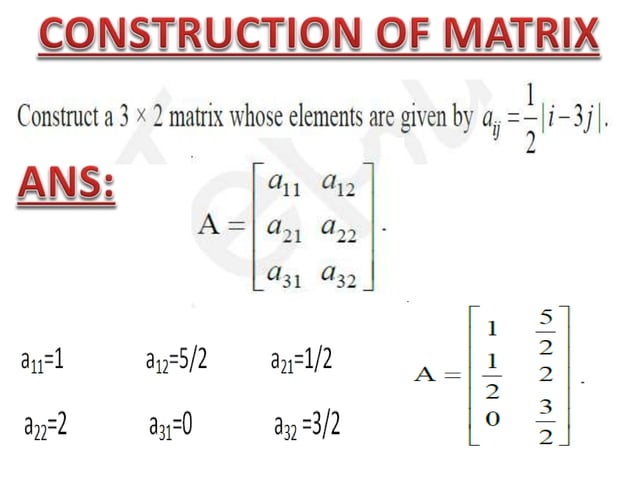 Ppt on matrices | PPT