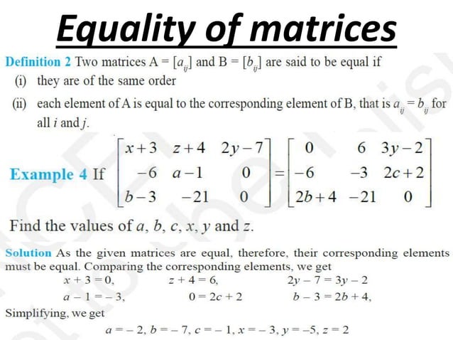 Ppt on matrices | PPT