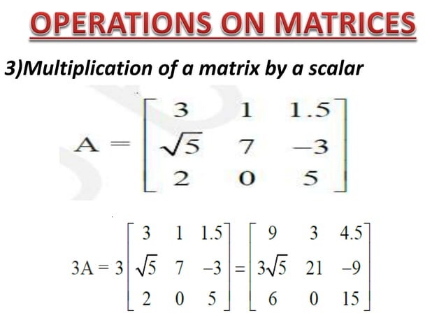 Ppt on matrices | PPT