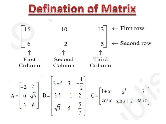 Ppt on matrices | PPT