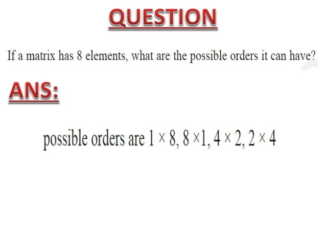 Ppt on matrices | PPT