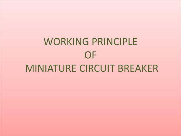 PPT ON MCB | PDF | Science