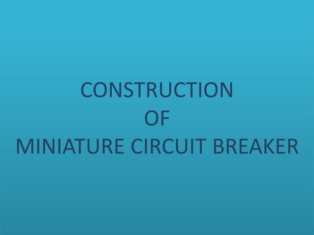 PPT ON MCB | PDF | Science