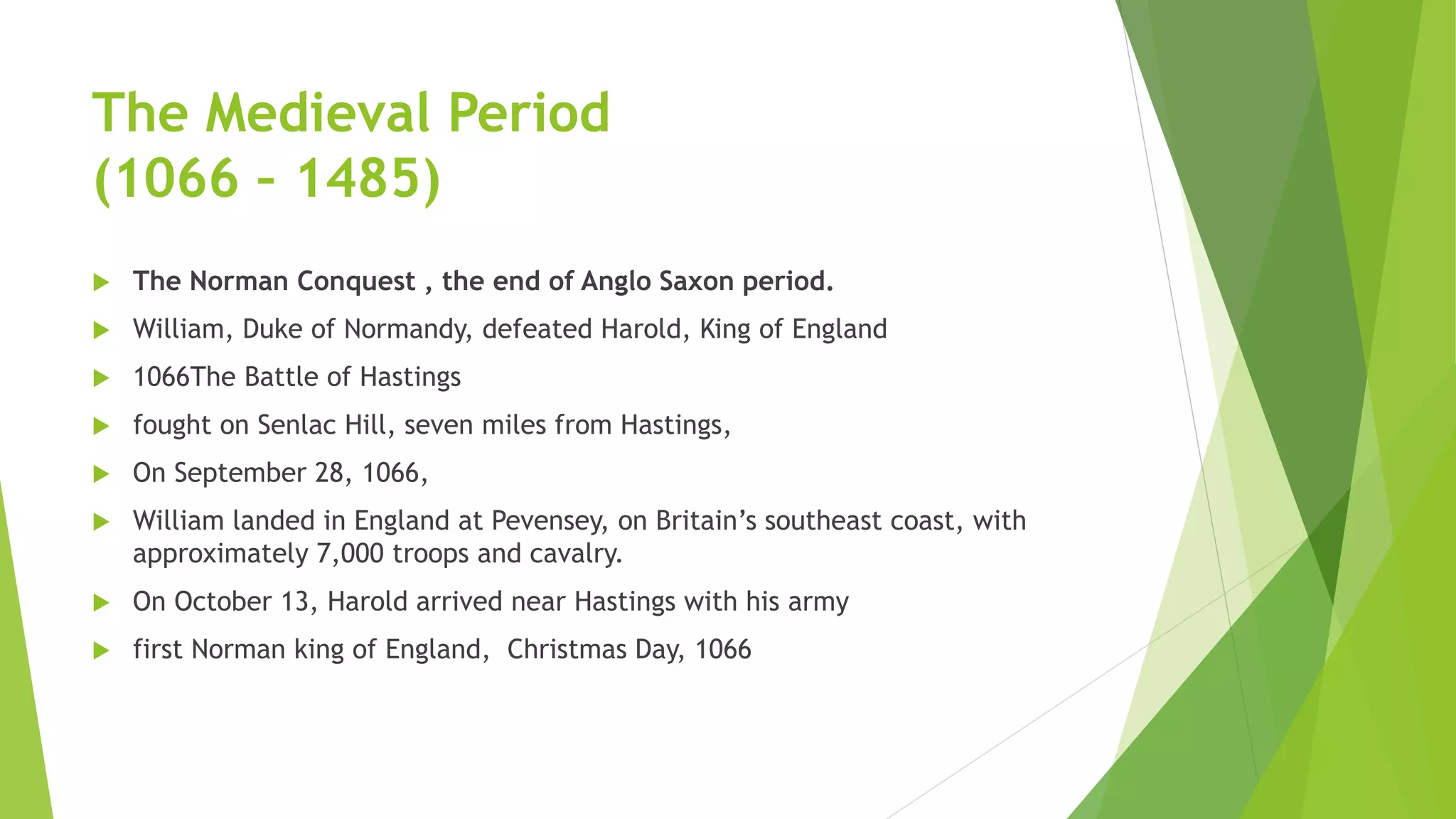Medieval period of English Literature (1066-1485) | PPTX