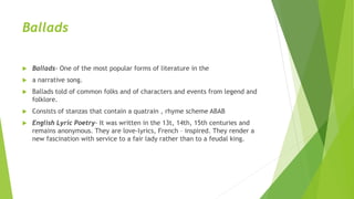 Medieval period of English Literature (1066-1485) | PPTX