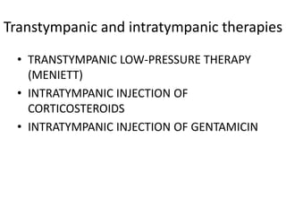 PPT on Meniere's disease: Definition, Pathology, Clinical features ...