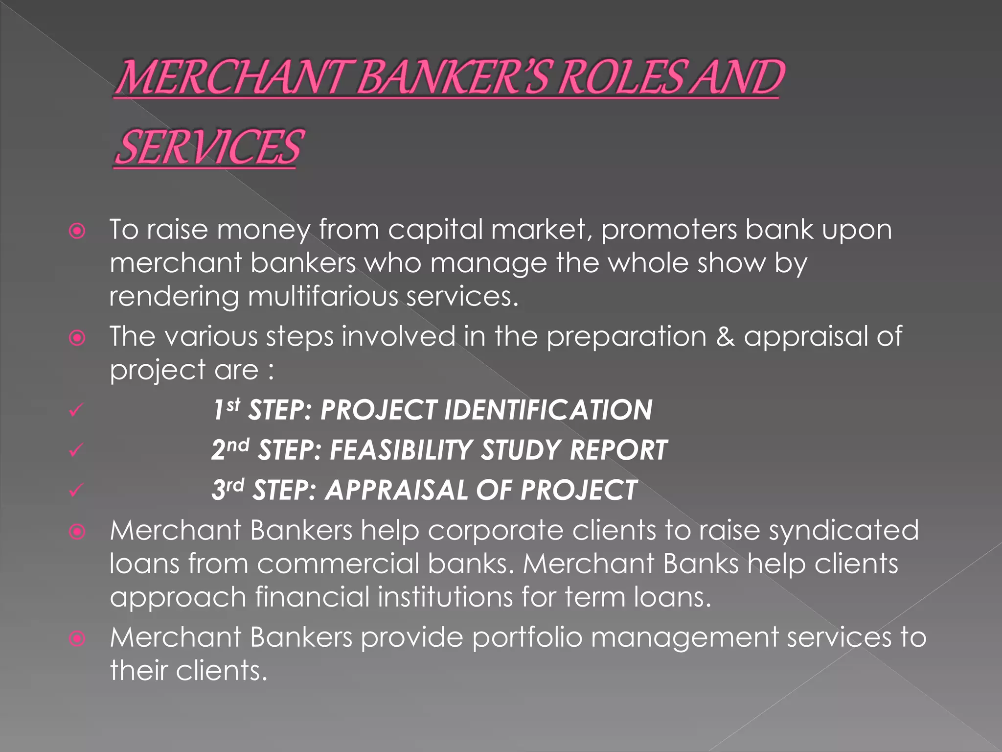 Ppt on merchant banking in india | PPT