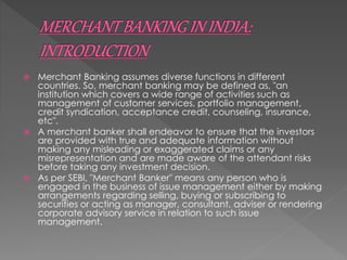 Ppt on merchant banking in india | PPTX
