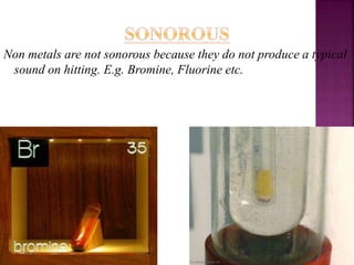 PowerPoint Presentation on Metals and Non Metals | PPTX