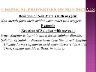 PowerPoint Presentation on Metals and Non Metals | PPTX