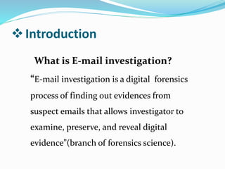 E-mail Investigation | PPTX