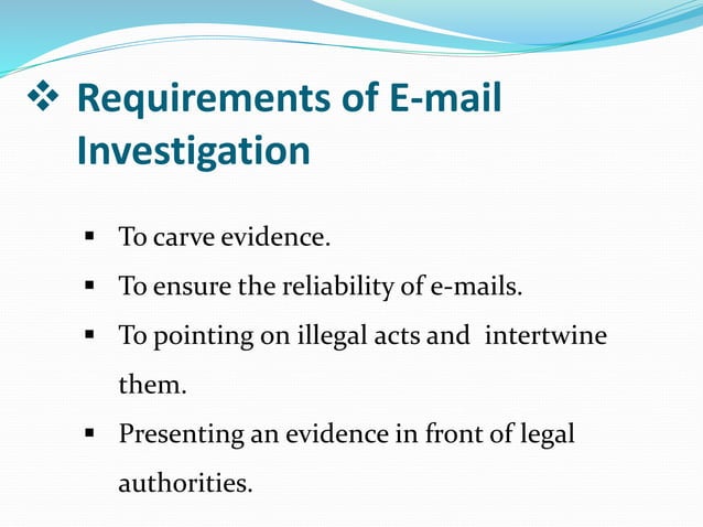 E-mail Investigation | PPTX | Email | Internet