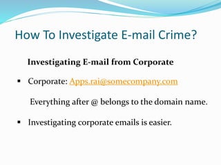 E-mail Investigation | PPTX