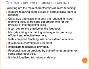 Introduction of Micro Teaching | PPTX