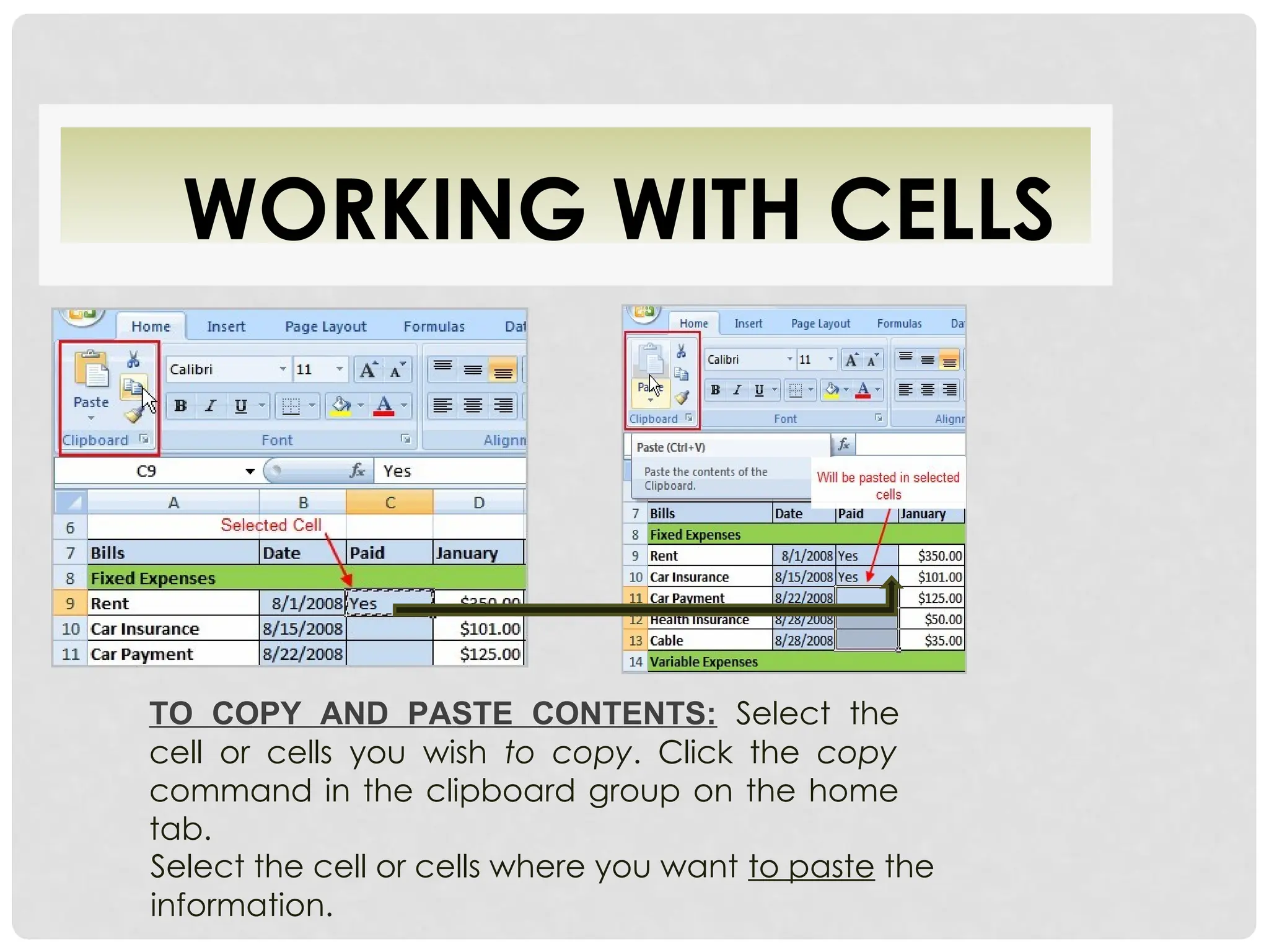 PowerPoint presentation on Microsoft Excel.docx | Free Download