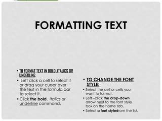 PowerPoint presentation on Microsoft Excel.docx