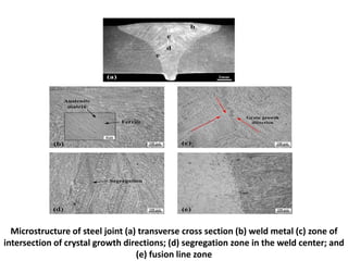 PPT on microstructure of welded joints of steels.pptx