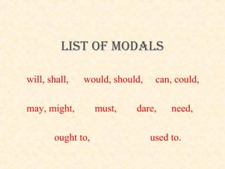 Ppt on modals | PPT
