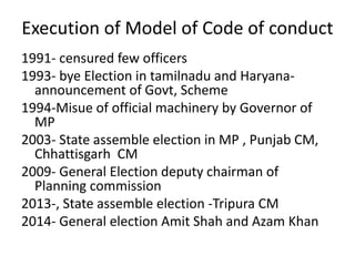 Ppt on model code of conduct 2019 by Dr. Pallavi Gupta | PPTX