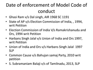 Ppt on model code of conduct 2019 by Dr. Pallavi Gupta | PPTX