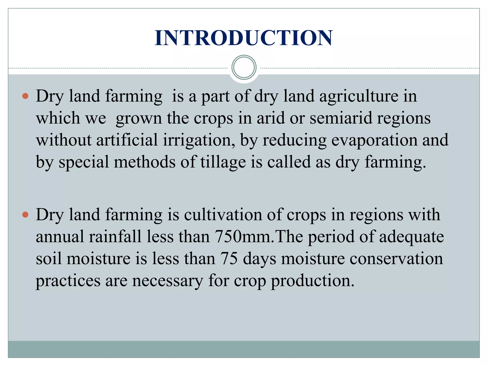 DRYLAND FARMING | PPTX