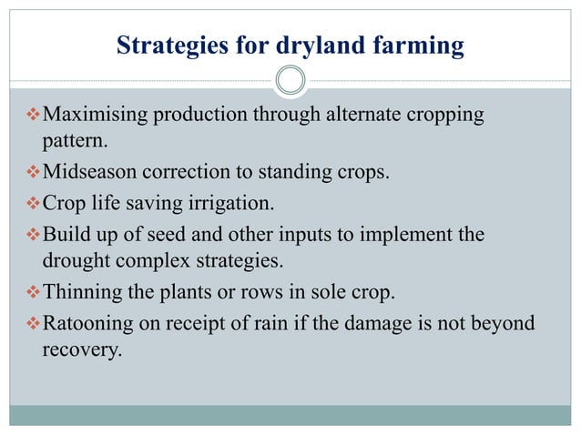 DRYLAND FARMING | PPTX