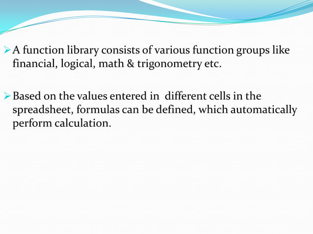 Ppt on ms excel | PPTX | Desktop Publishing | Computer Software and ...