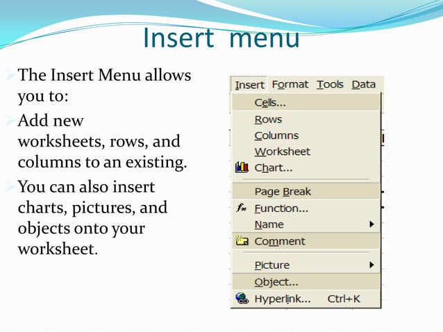 Ppt on ms excel | PPTX | Desktop Publishing | Computer Software and Applications