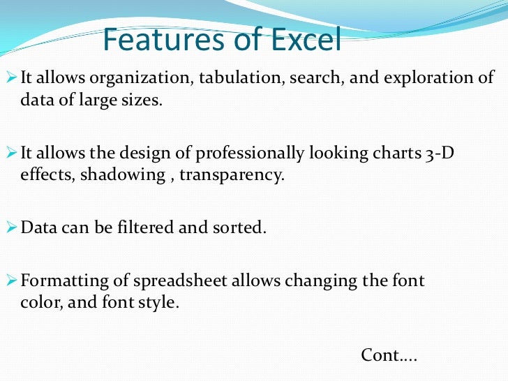 Ppt on ms excel
