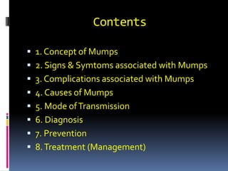 Ppt on mumps--a contagious disease | PPT